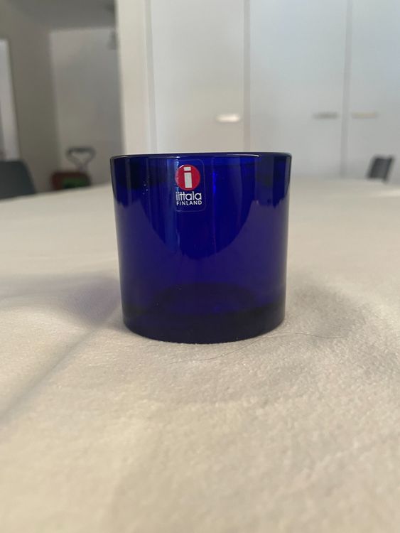 Kerzenhalter Glas dunkelblau Kivi Marimekko Iittala Oviola (Gebraucht ...