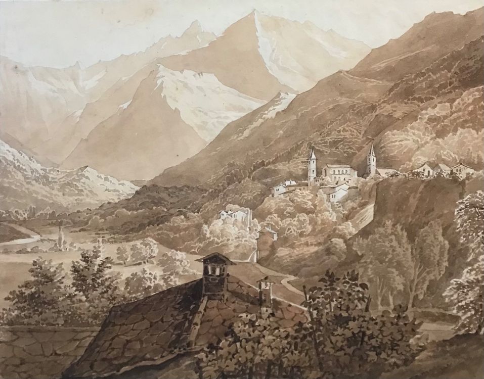 Antike Schweizer Schule Landschaft Aquarell 1830 (Gebraucht) in Root für CHF 5 – mit Lieferung ...