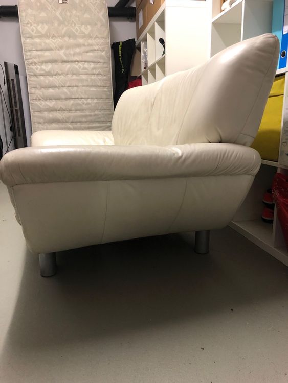 Ledersofa crème/ecru 178 cm breit | Kaufen auf Ricardo