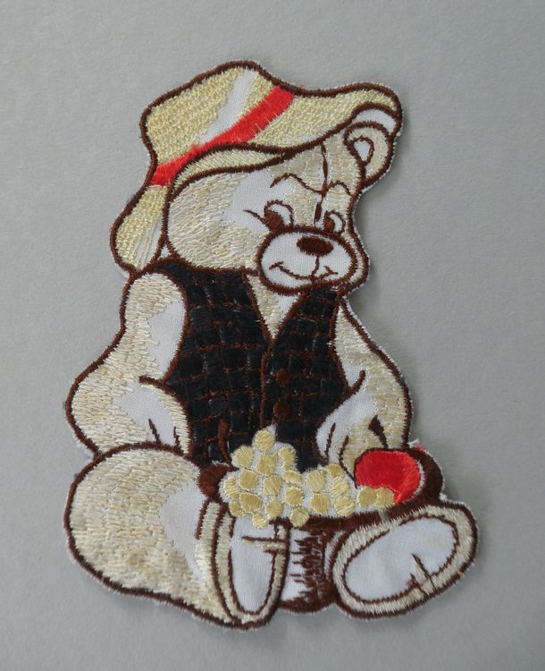 2 Aufnäher Bären, zum Flicken oder Deko, 9,5 x 13 cm / NEU (Neu (gemäss ...