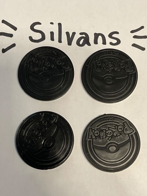 4 Pokemon Coins Münzen Mewtu Genesect Wolwerock Suicune (Gebraucht) in ...