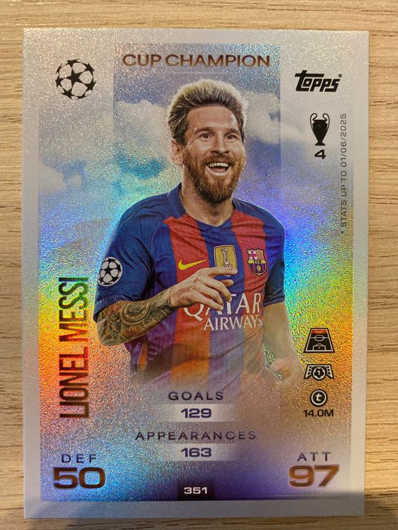 Topps Match Attax 25/26 Lionel Messi Cup Champion (Neuf (Voir ...