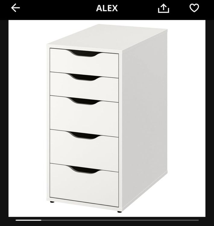 Alex Schubladenelement Weiss (Gebraucht) in Thun für CHF 55 – nur ...