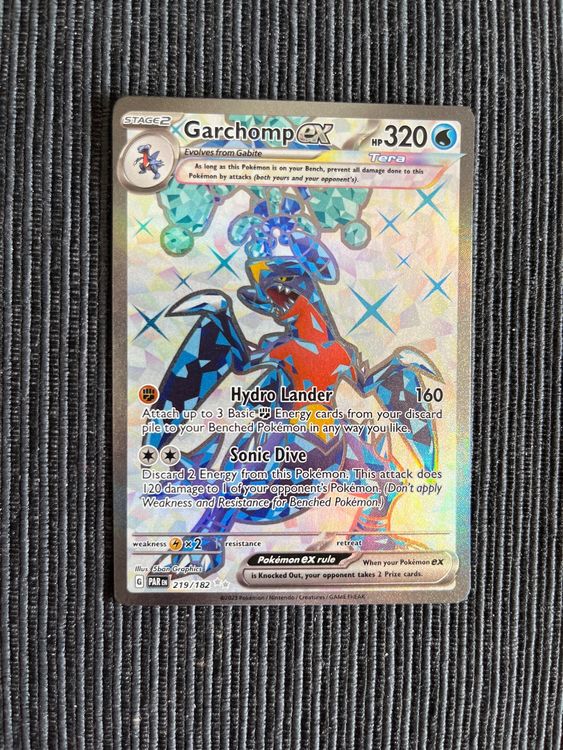 Pokemon Garchomp EX tera Fullart Paradox Rift Englisch | Kaufen auf Ricardo