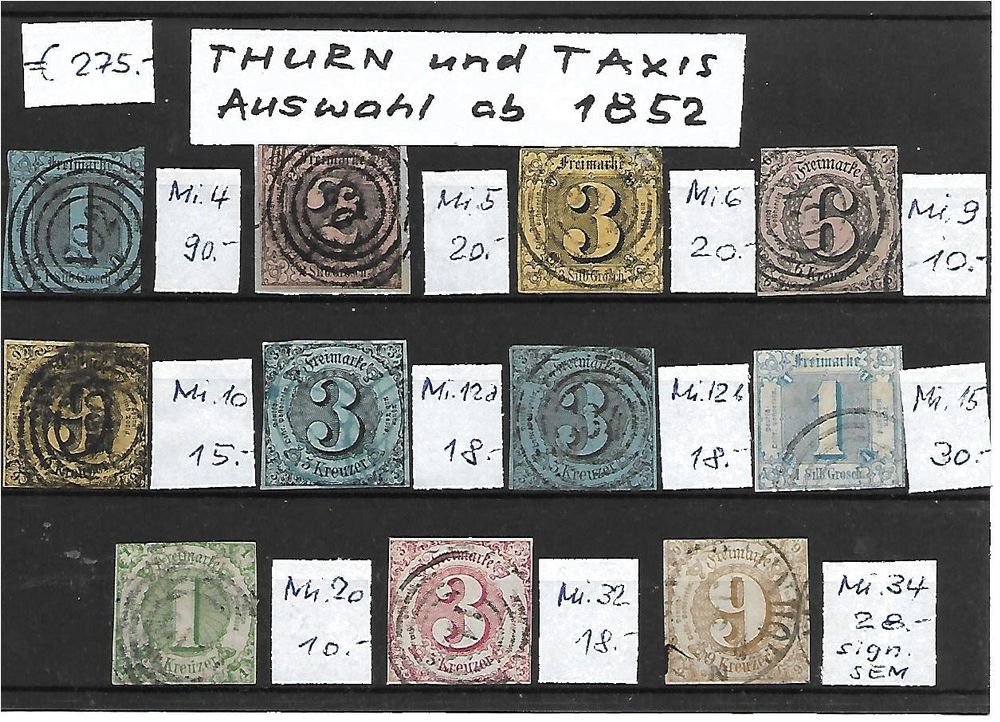 Thurn und Taxis 1852 : Hübsche Auswahl | Kaufen auf Ricardo