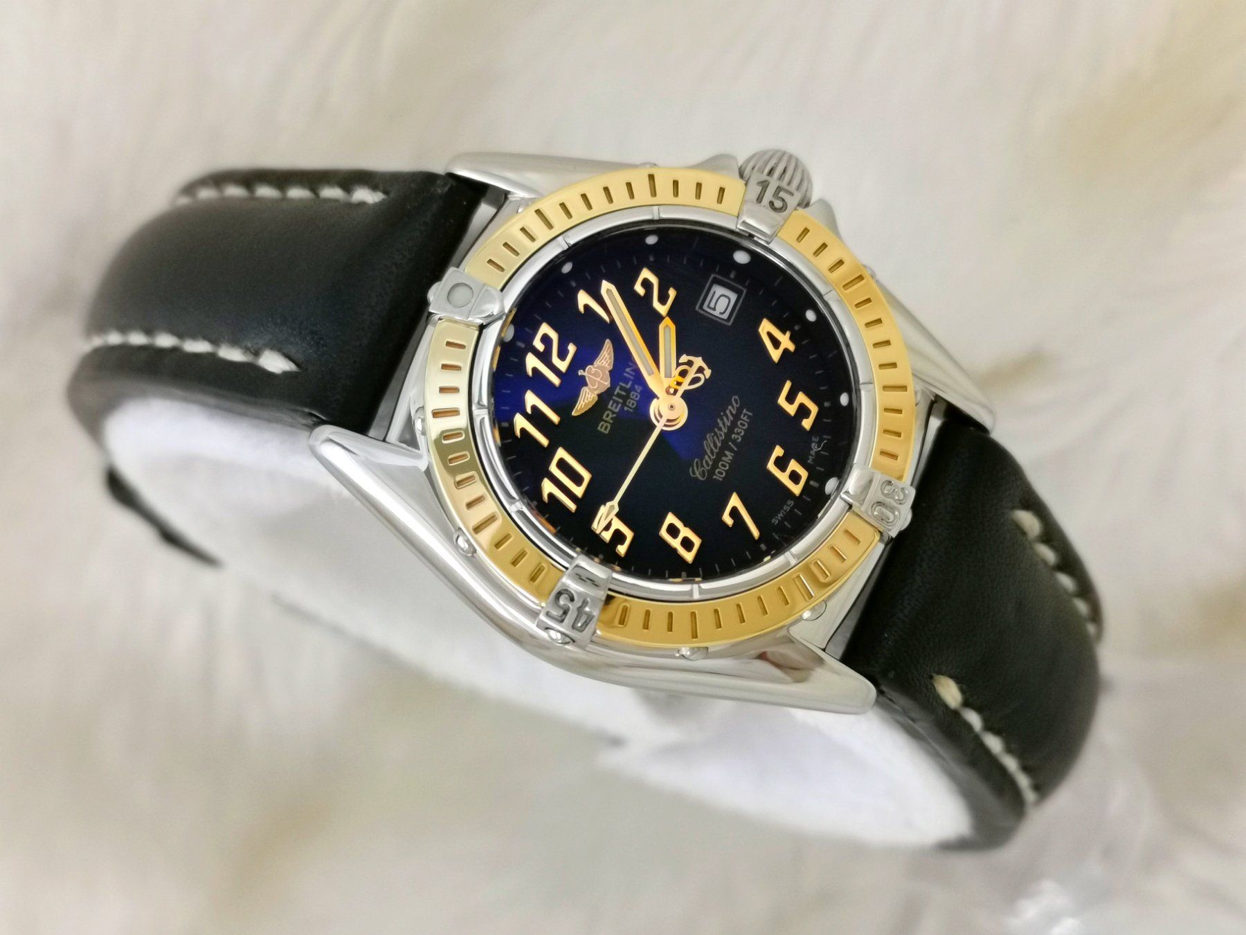Breitling Callistino neuwertig 18K 750 Gold ref.D52045 (Neu (gemäss ...