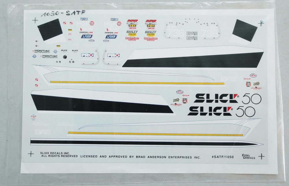 SLIXX DECALS SHELLY ANDERSON SLICK 50 TOP FUEL DRAGSTER 1/25 (Neu ...