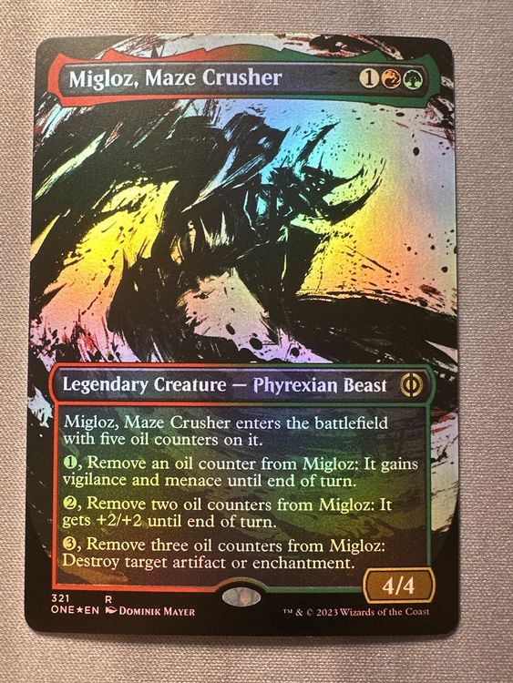 Migloz, Maze Crusher FOIL Variant 321 Phyrexia ONE (Neu (gemäss ...