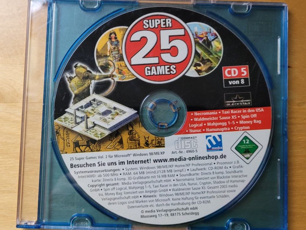 SUPER 25 GAMES – CD 5 VON/DE 8 - PC Game | Kaufen auf Ricardo