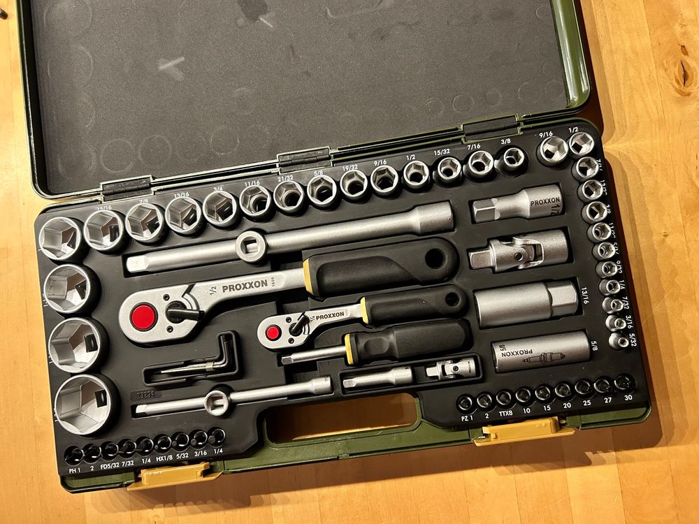 Steckschlüsselsatz für zöllige Schraubengrößen PROXXON | Kaufen auf Ricardo