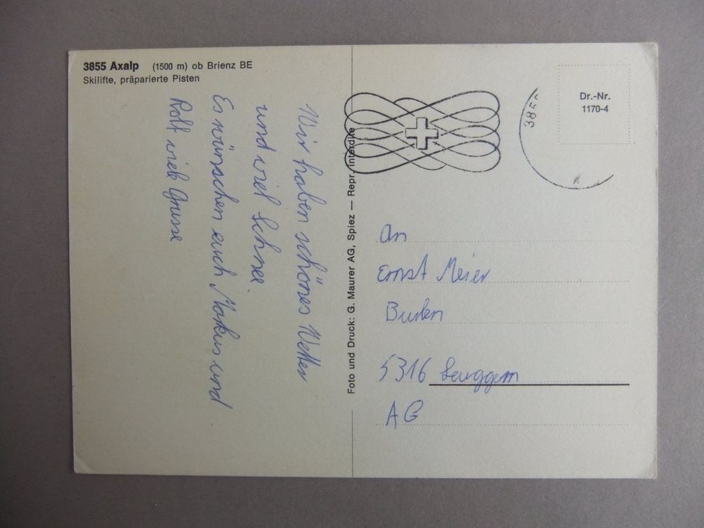 Axalp ob Brienz Postauto Oldtimer VW Käfer (Gebraucht) in St. Niklaus VS für CHF 3 – mit ...