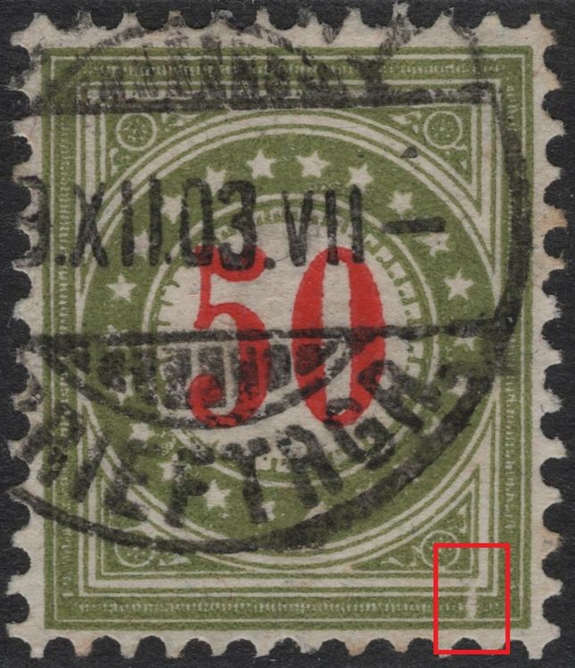 50 Rp. Portomarke mit ABART / Plattenfehler (Gebraucht) in Eglisau für CHF 3 – mit Lieferung auf ...