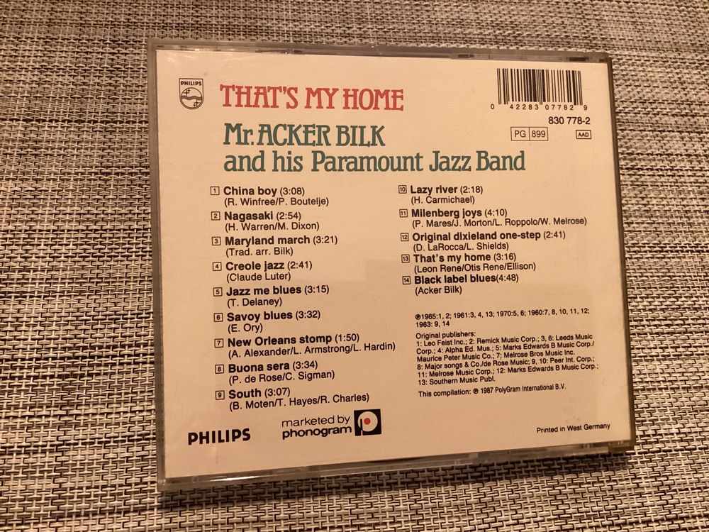 Mr. Acker Bilk And His Paramount Jazz Band – That's My Home (Gebraucht ...