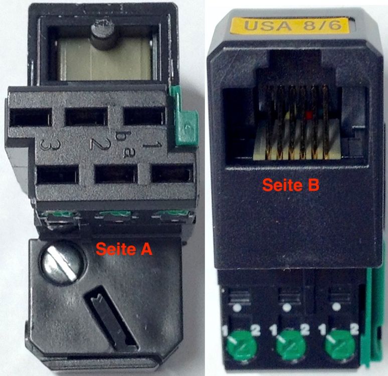 Telefon Modem ADSL VDSL DSL Adapter TT89-zu-RJ12 ST/BU6/4pol (Neu ...