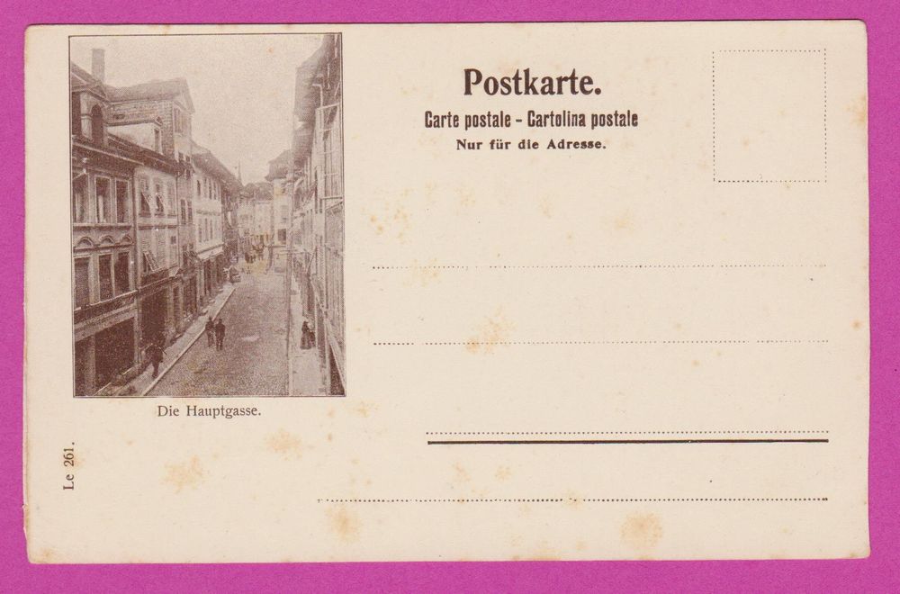 Solothurn - alte Postkarte mit Bild auf Adress-Seite (Gebraucht) in ...
