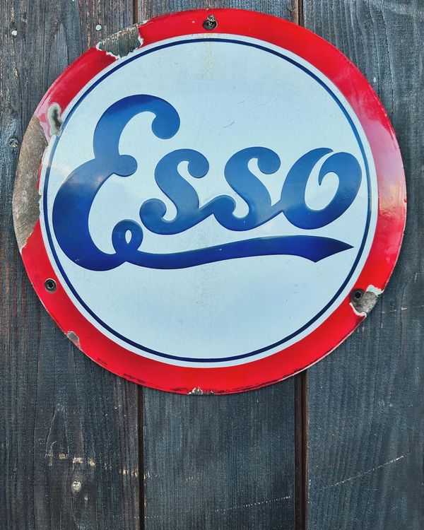 ESSO, Plaque émaillée, lettrage à l'anglaise, circa 1932 (Gebraucht) in ...