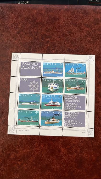 Briefmarken Helvetia, Schiffe, Sammlung, postfrisch, ungeste (Neu und ...