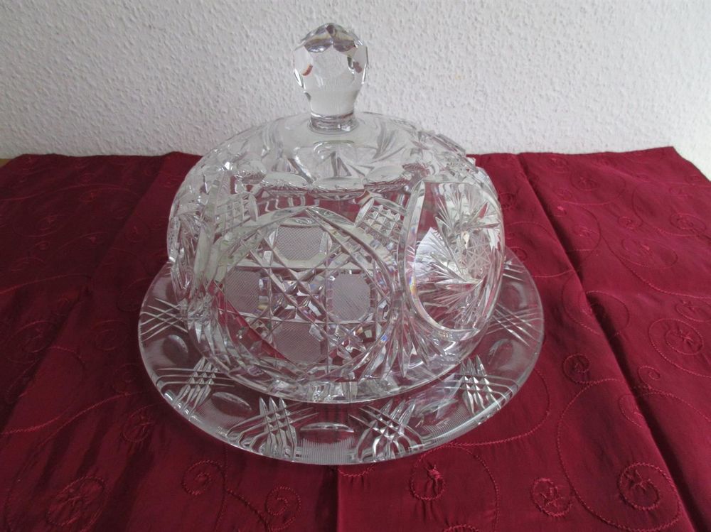 Kristall Platte mit Deckel | Kaufen auf Ricardo