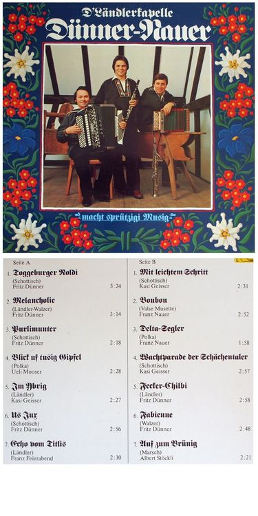 LP: D'Ländlerkapelle Dünner-Nauer - macht sprützigi Musig (Gebraucht) in Trimmis für CHF 1 – mit ...
