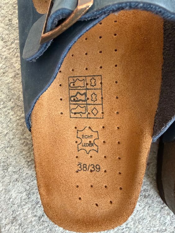 Sandale wie Birkenstock blau Gr. 38/39 (Neu (gemäss Beschreibung)) in ...