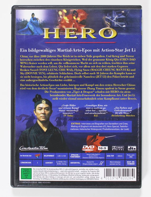 DVD HERO - Jet Li, Ziyi Zhang, Maggie Cheung (Gebraucht) in Brüttisellen für CHF 1 – mit ...