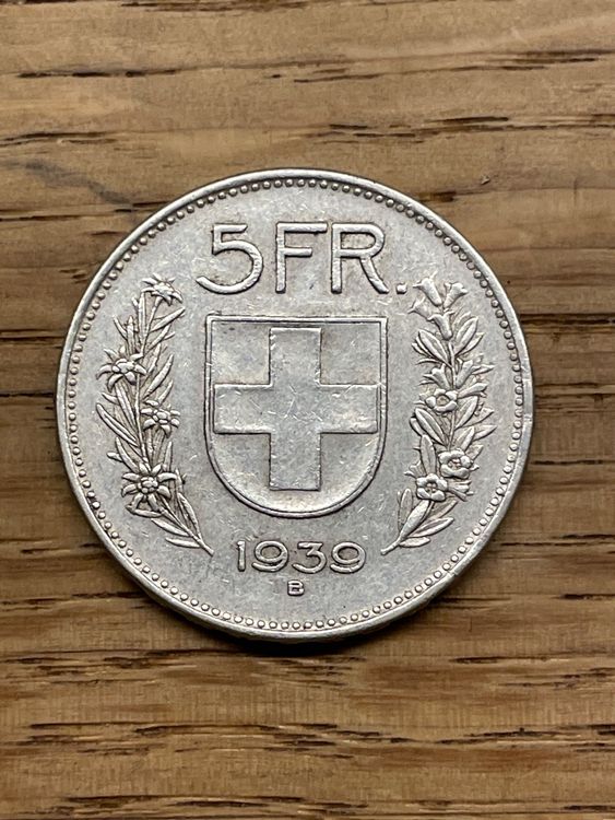 5 Franken / 1939 (2) (Gebraucht) in Rueun für CHF 12 – mit Lieferung auf Ricardo kaufen