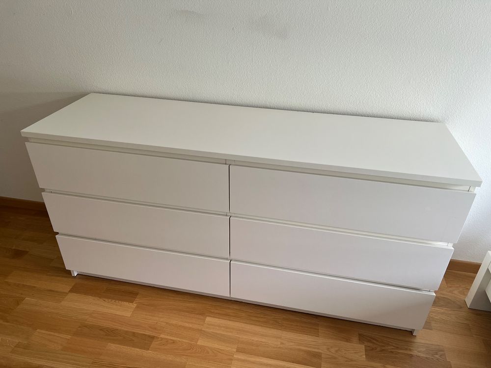 Ikea Malm Commode 6 tiroirs, blanc | Kaufen auf Ricardo