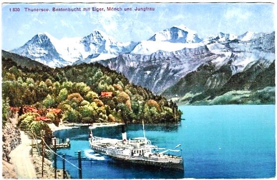 THUNERSEE - Beatenbucht mit Eiger, Mönch & Jungfrau ca. 1915 | Kaufen auf Ricardo