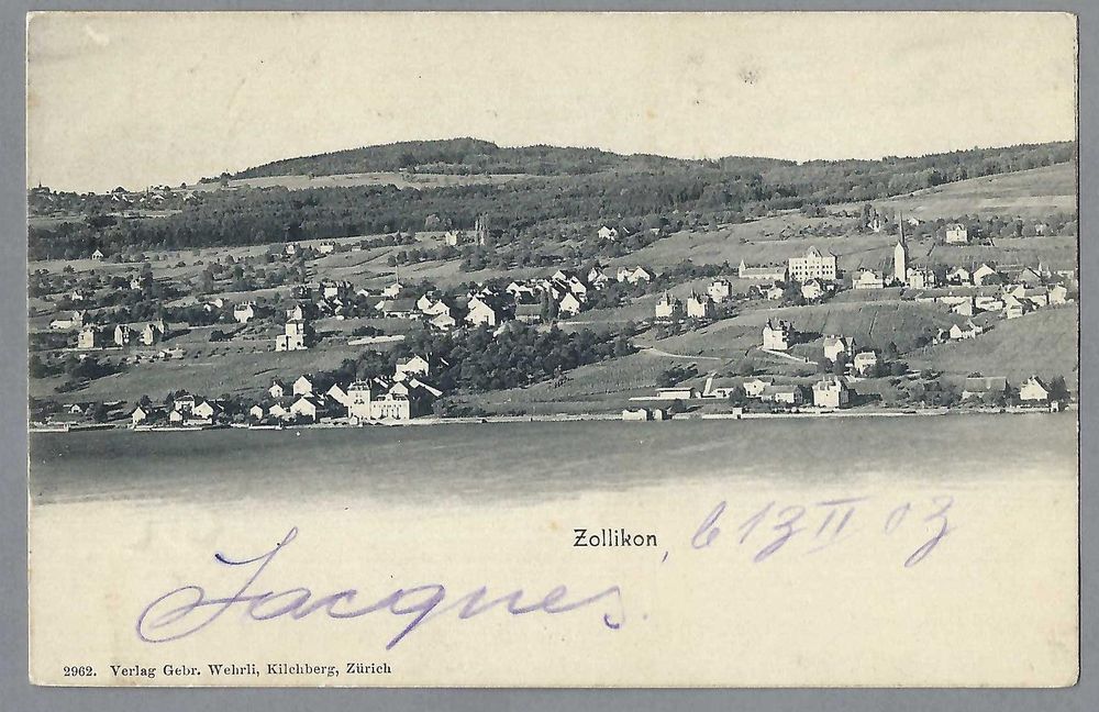 1903, ZOLLIKON, SCHÖNE GESAMTANSICHT | Kaufen auf Ricardo