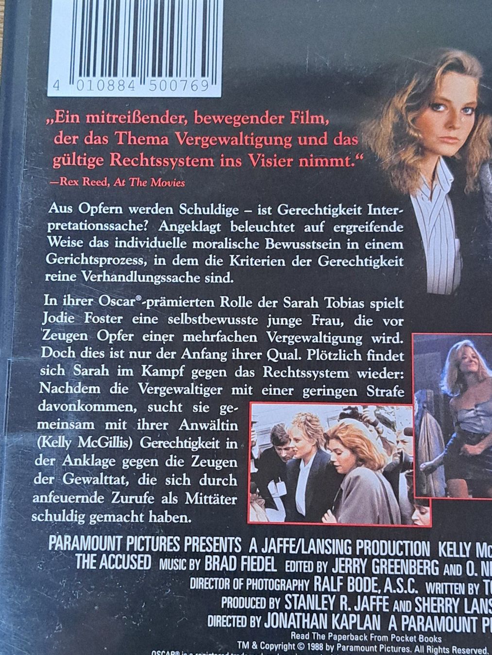DVD Angeklagt (The Accused) mit Jodie Foster, Kelly McGillis (Gebraucht ...