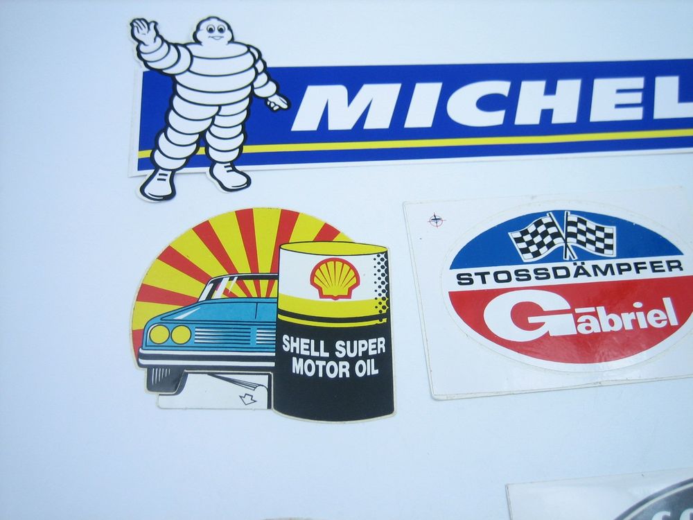 Vintage Lot alte Aufkleber/Sticker Michelin Shell Aral (Gebraucht) in ...