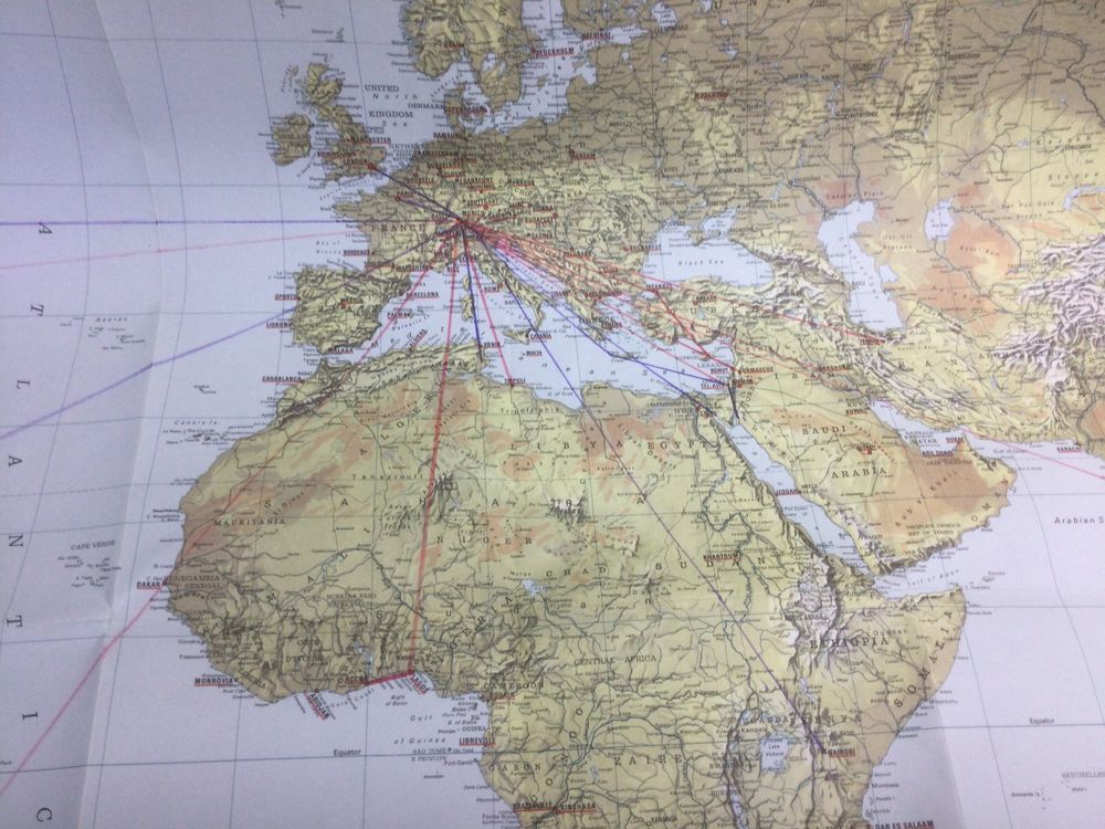 Swissair Map of the World and Special Map of the Alpine | Kaufen auf ...