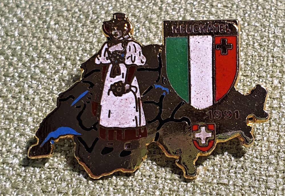 N047 - Pin Schweizer Trachten 1991 - Neuchatel Neuenburg (Gebraucht) in Reinach BL für CHF 2 ...