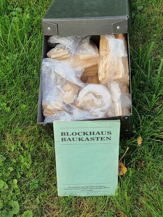 Blockhaus Baukasten Bausatz Holz Holzspielzeug 70er Jahre | Acheter sur ...