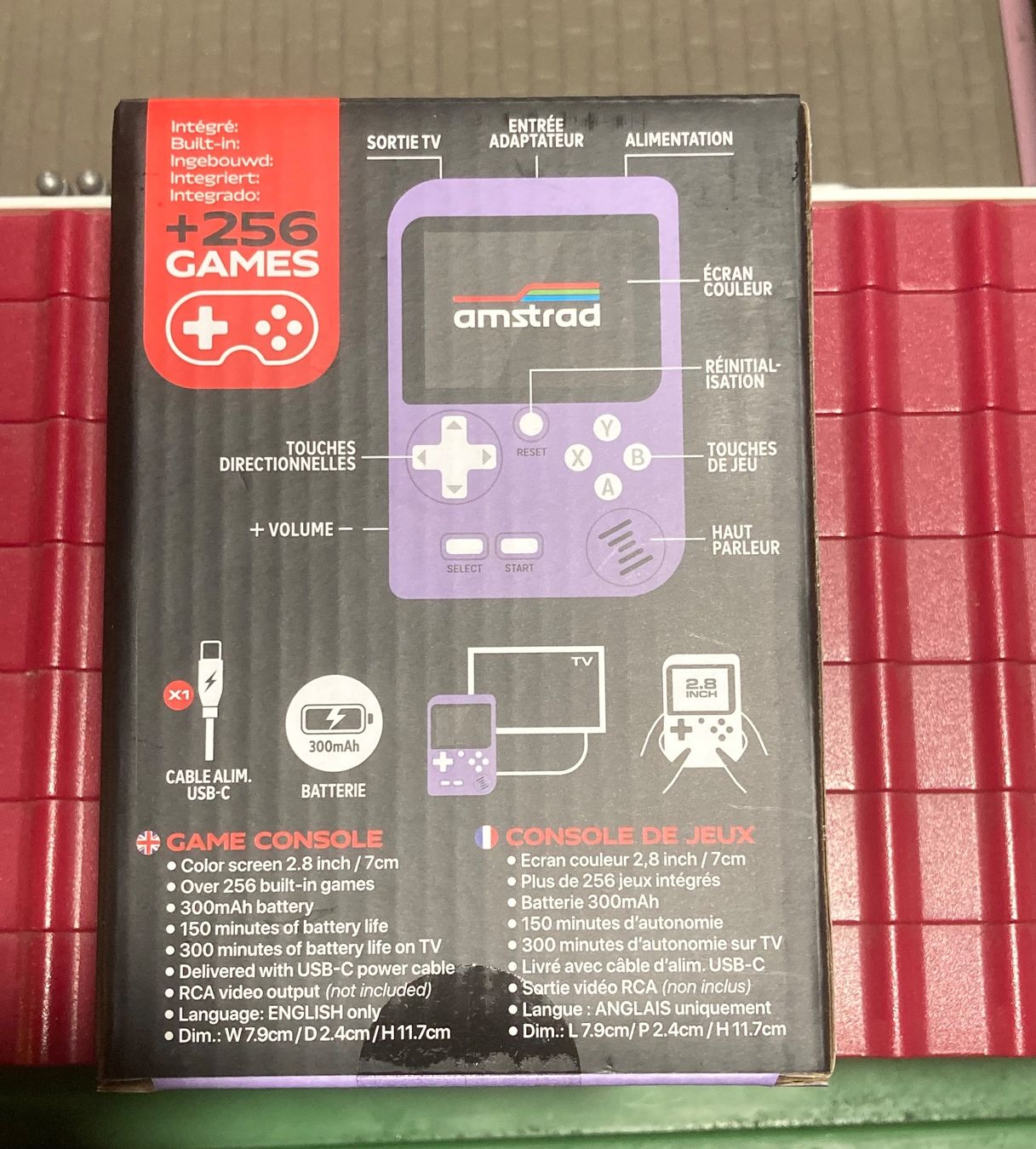 Console de jeux portative Amstrad, 256 jeux, style Game Boy (Neuf avec ...