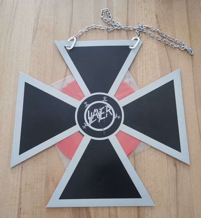 SLAYER: Criminally insane 7" Red Vinyl Iron Cross w/Chain (Gebraucht ...