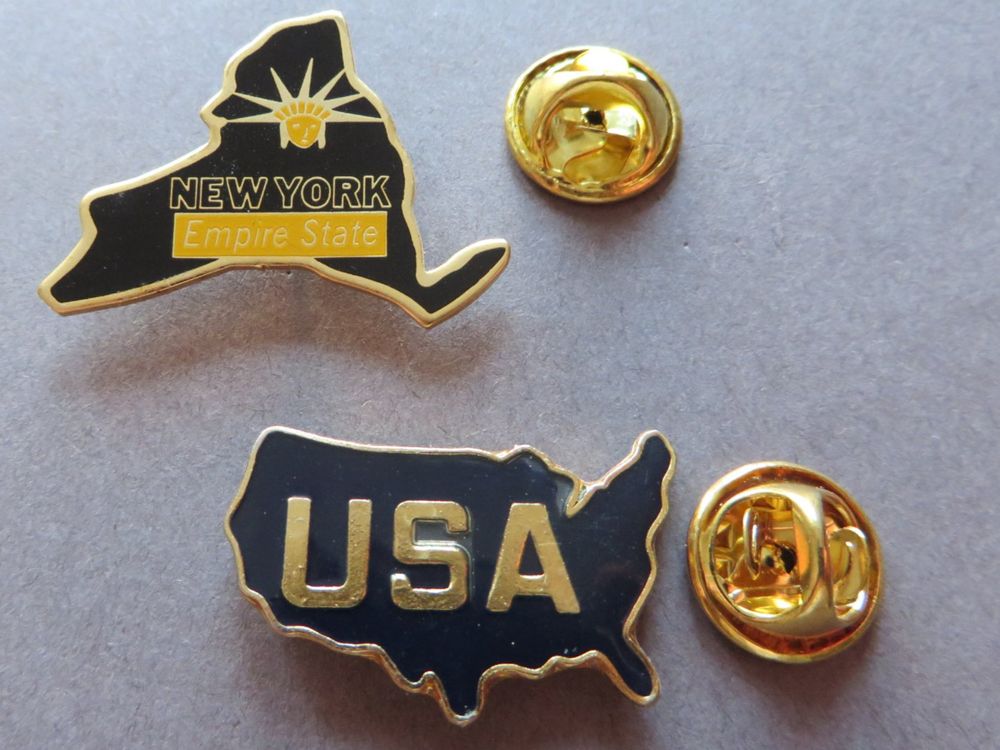 2 PINS USA, NEW YORK EMPIRE STATE, LÄNDER | Kaufen auf Ricardo