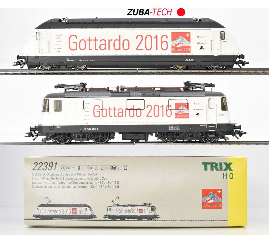 Trix 22391 E-Lok Doppelpackung Serie 460 und Re 4/4 II GS OV (Neu ...