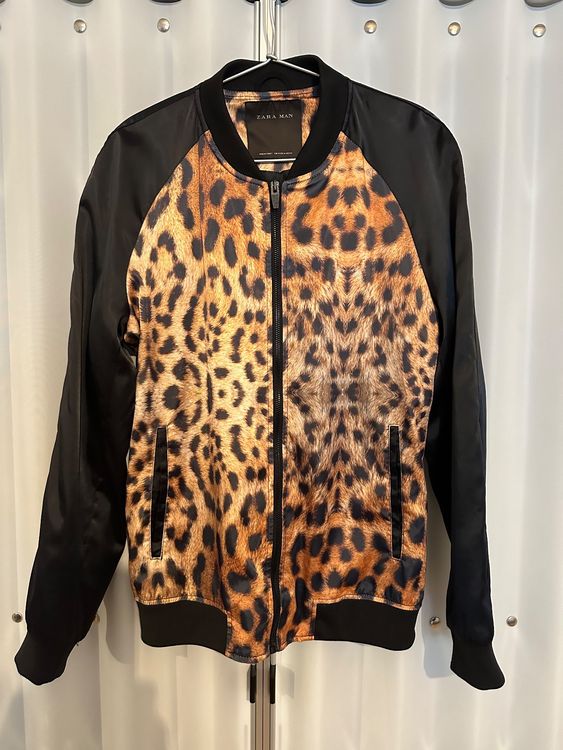 ZARA MAN satin leopard baseball jacket Gr.M | Kaufen auf Ricardo