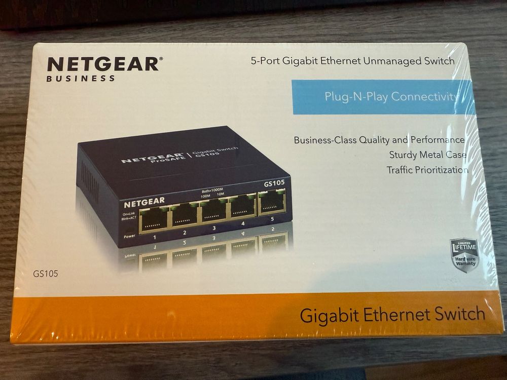 NETGEAR GS105 Gigabit Switch 5-Port neu | Kaufen auf Ricardo