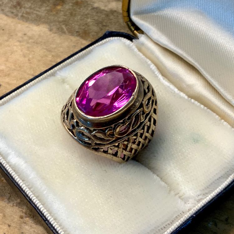 VINTAGE RING SILBER 875 RUBIN, 70-ER, USSR, GR.52, 7,18 GR (Gebraucht) in Biglen für CHF 141 ...