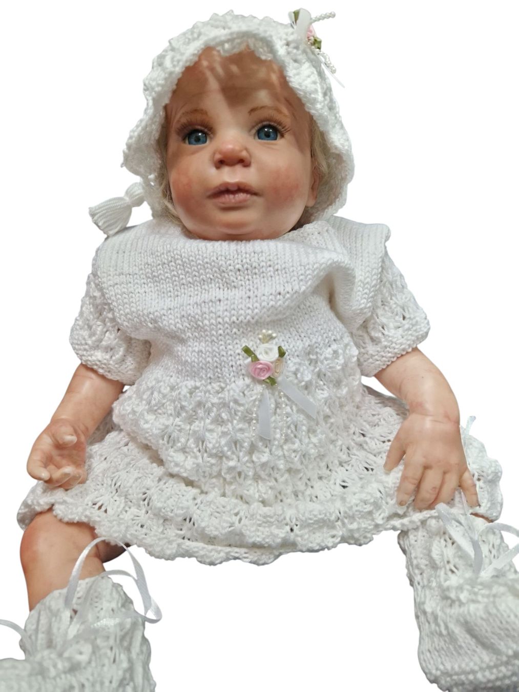 Ensemble robe bébé 100% coton 3 pcs. Fait main Unique (Neuf avec ...