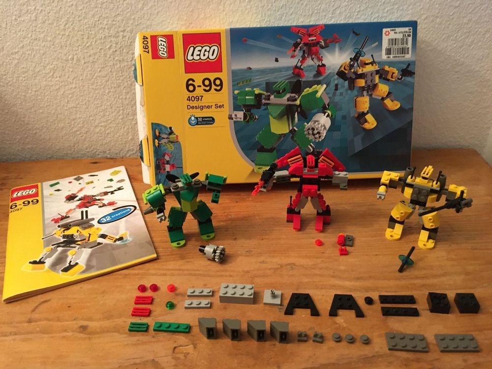 Lego Set 4097 Designer Set Mini Robots m OVP Anleitung, 7 FT (Gebraucht ...