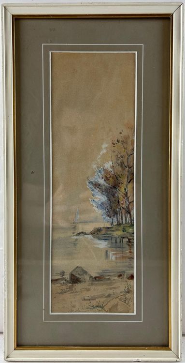 Antike Landschaft Aquarell ca 1899 mit Notiz. (Gebraucht) in Neuhausen am Rheinfall für CHF 6 ...
