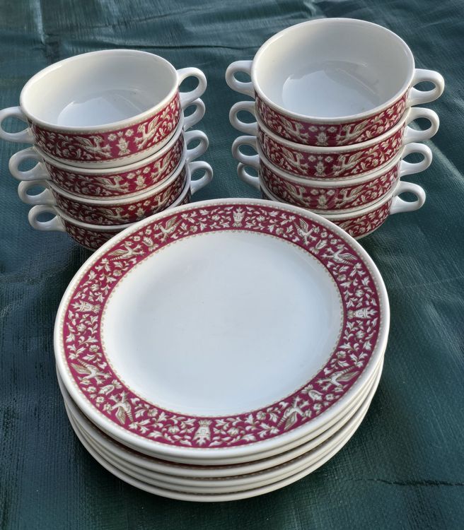 8 Suppentassen mit Teller von Langenthal, Vintage, Dekorativ (Gebraucht ...