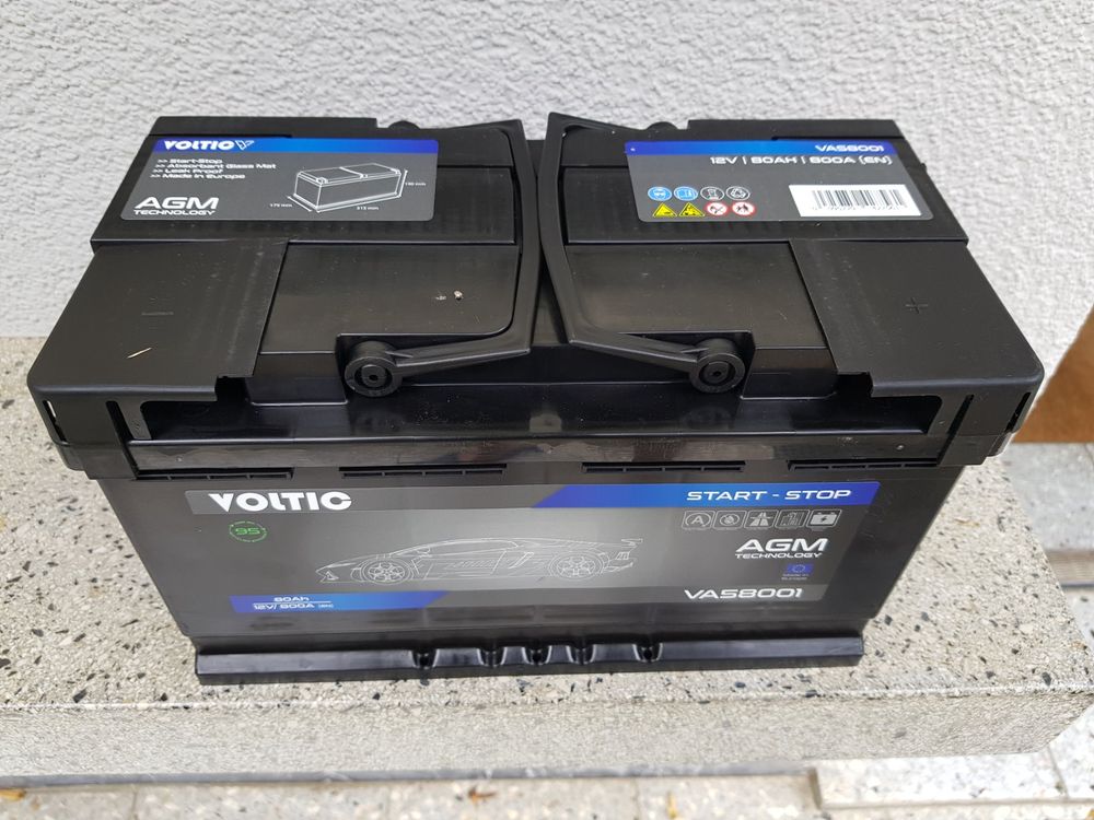 Autobatterie, 80Ah, AGM, neu, start-stop | Kaufen auf Ricardo