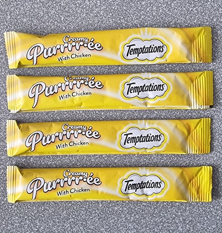 Katzenfutter- 32 Temptations Puree / Dreamies Creamy (Neu (gemäss ...