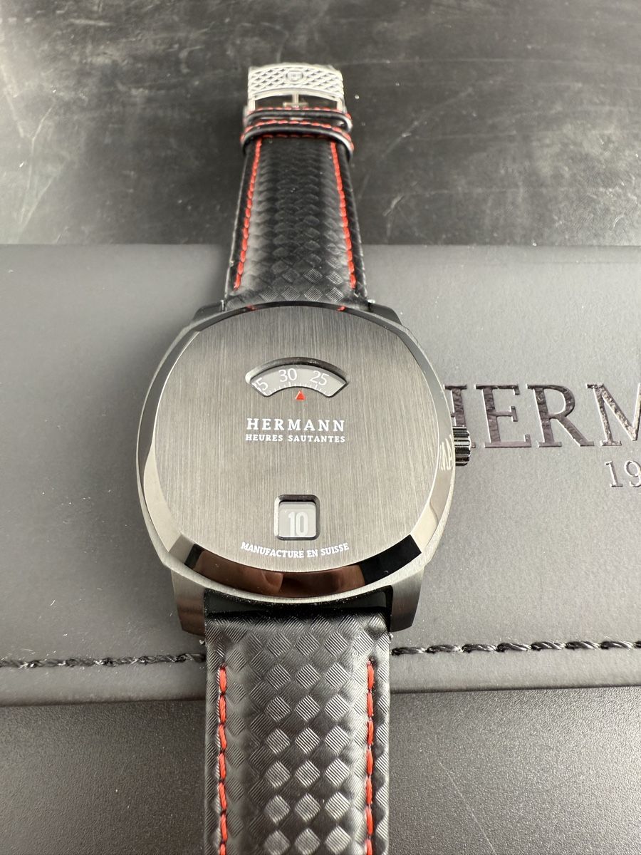 HERMANN Jump Hour Swiss Made Automatic Watch – New Full Set (Neuf avec ...