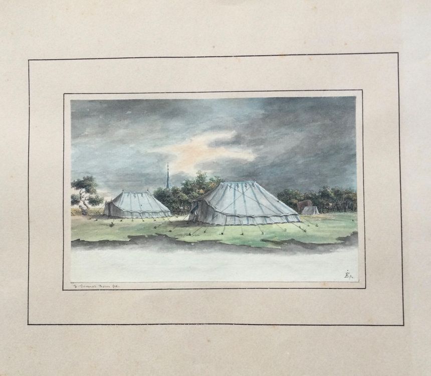 Emanuel JENNER (1756-1813 Aquarell mit Zelt | Kaufen auf Ricardo