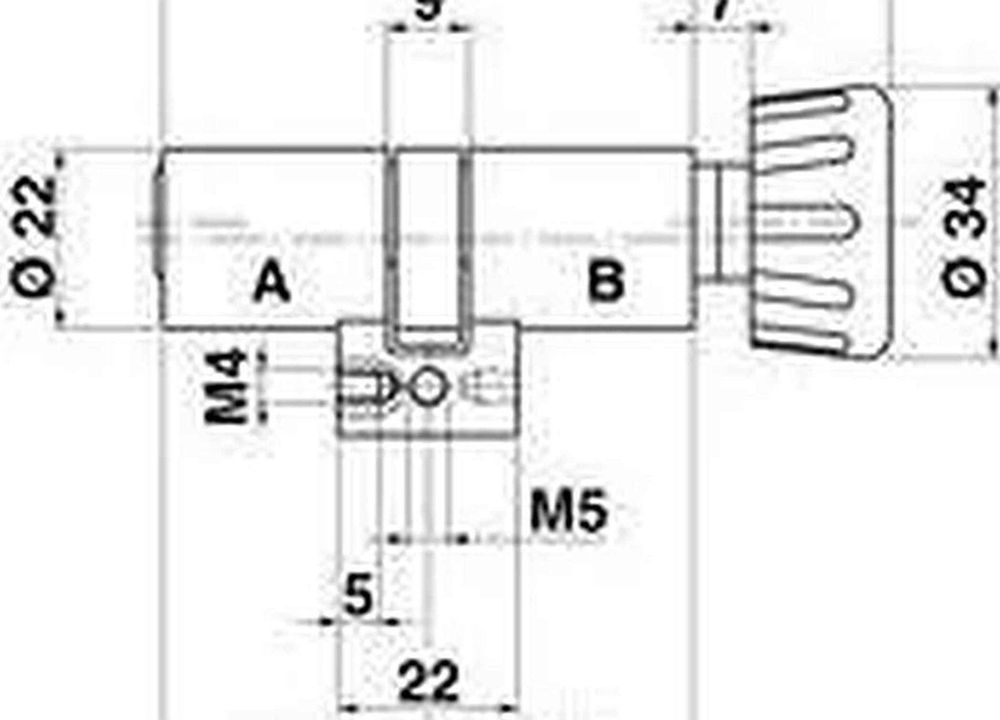 Drehknopfzylinder Kaba Länge: 90 mm, Ø: 22 mm | Kaufen auf Ricardo